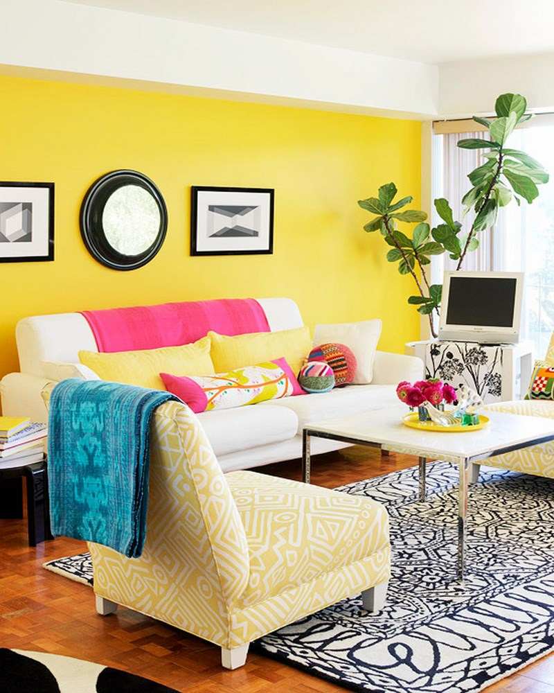 El alegre color amarillo en la pintura de interiores - Casa y Color