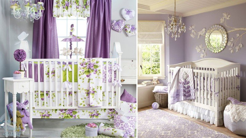 Habitaciónes de bebé en color lila o lavanda - Casa y Color