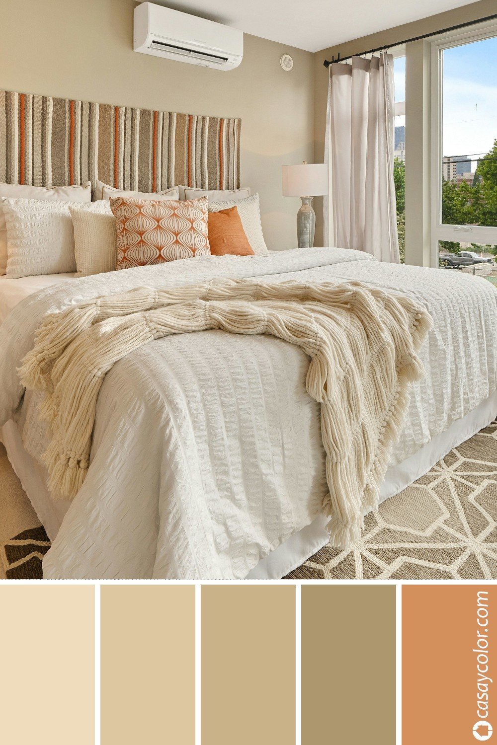 Cómo decorar un dormitorio en color beige, combinaciones - Casa y Color